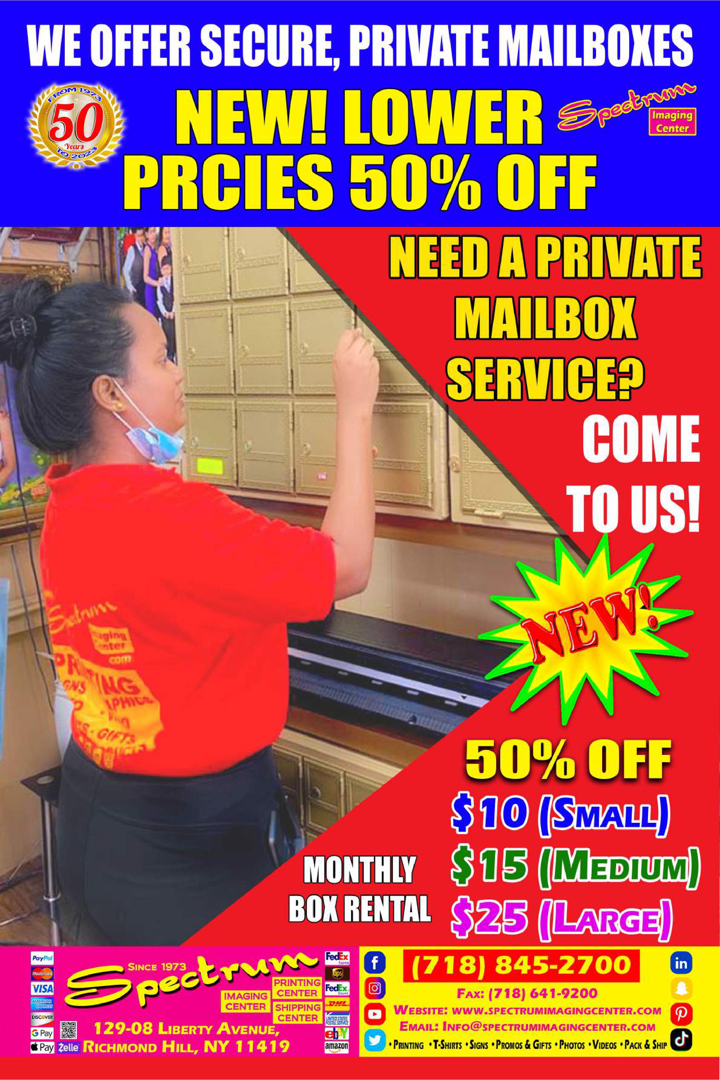 Mailbox Rental | South Richmond Hill, NY | Spectrum Shipping Center